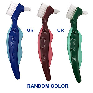 Denture Case,Denture Cups Bath, Toothbrush with hard denture, Dentures Container with Basket Denture Holder for Travel,Mouth Guard Night Gum Retainer Container (Blue)