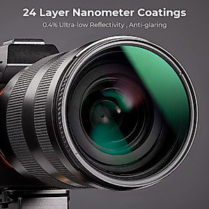 77mm Circular Polarizers Filter, K&F Concept Waterproof Circular Polarizing Filter with 24 Multi-Layer Coatings CPL Filter for 77mm Camera Lens