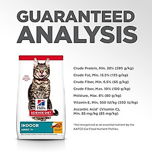 Hill's Science Diet Indoor, Senior Adult 7+, Easy Litter Box Cleanup, Dry Cat Food, Chicken Recipe, 3.5 lb Bag