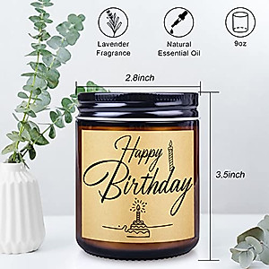 Birthday Gifts for Women Friends, Birthday Candle Gifts for Bestie, Friendship Gifts from Coworker, Love Gift to Mother/Dad, Candles Gifts to Sister, 30th 40th 50th, Soy Wax Lavender Scented Candle
