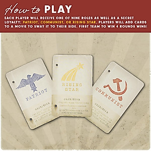 Hollywood 1947 Board Game, Movie Making Game for Friends and Family, Board Game of Cards, Strategy, and Deceit, for 1-9 Players, Ages 14+