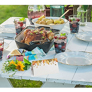 Tent Place Cards 2 × 3.5 inches (25 pcs), Place Cards for Thanksgiving, for Name, Seating, Food Labels, Scored for Easy Folding, Thanksgiving Party Supplies, Fall Party， Baby Shower - GSW002