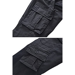 AKARMY Womens Cargo Pants with Pockets Outdoor Casual Ripstop Camo Military Combat Construction Work Pants 2036 Steel Gray 8