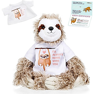 infloatables Stuffed Sloth - Giant 22 Inch Large Plush Sloth Toy - Giant Sloth Stuffed Animal Large Toy - Cute Birthday Sloth Gifts for Girls & Boys