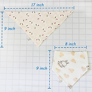 Eimmabey Organic Baby Bandana Drool Bibs ¨C Stylish Unisex Bandana Bibs Super Absorbent Bandana Drool Bibs ¨C Gentle Teething Bibs for Infants - Organic Cotton Baby Bib