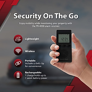 Long Range Motion Sensor System- Dakota Alert MTPR-4000 Wireless Motion Detector & Receiver, Camping Perimeter & Trip Wire Alarm Device, Monitor Driveways, Backyards, Entrances, Deer Trails and More
