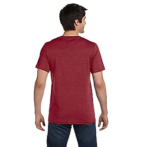 Bella + Canvas Unisex Jersey Short-Sleeve V-Neck T-Shirt XL MAROON MARBLE