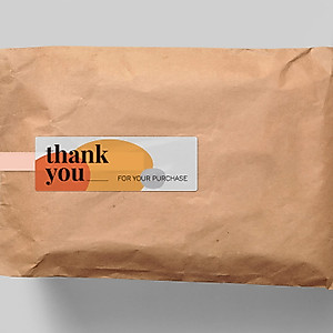 480pcs (1"x 3") Thank You Stickers Pink for Business, Rectangle Labels Online Retailers, Boutiques, Shops to Use on Bags, Boxes and Envelope