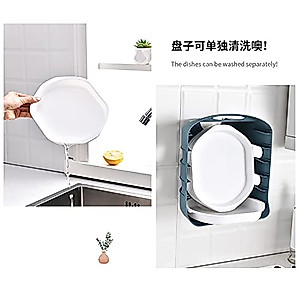 RJfashion Kitchen multifunctional side dish storage box-household multi-layer hot pot vegetable side dish tray-can be superimposed and assembled freely??????????? (white, 6-layer storage)