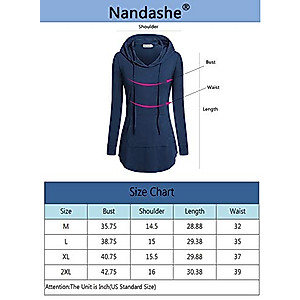 Nandashe Women Hoodies & Sweatshirts, Ladies Elegant Mock Neck Long Sleeve Professional Formal Company Business Office Shirts for Work Special Occasions with Pocket Black Large US Size 10-14