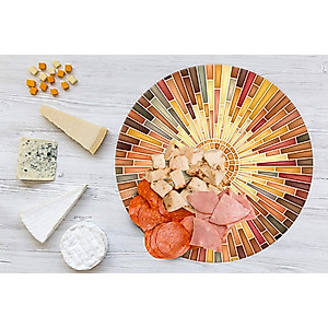 HASTA LA RAIZ | Mexican Handmade Cheese Board covered with resin. Ideal for Charcuterie Platter & Serving Tray. Model: Italian Orange.