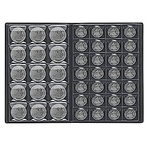 Coin Album for Collectors,340 Pockets Coin Collection Book Holder Display Storage Case,Collecting Sleeves Organizer Supplies for Coins,Pennies,Quarters,Badges,Stamp