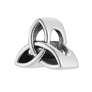 Triquetra Celtic Knot 925 Sterling Silver Charm Bead For Pandora & Similar Charm Bracelets or Necklaces