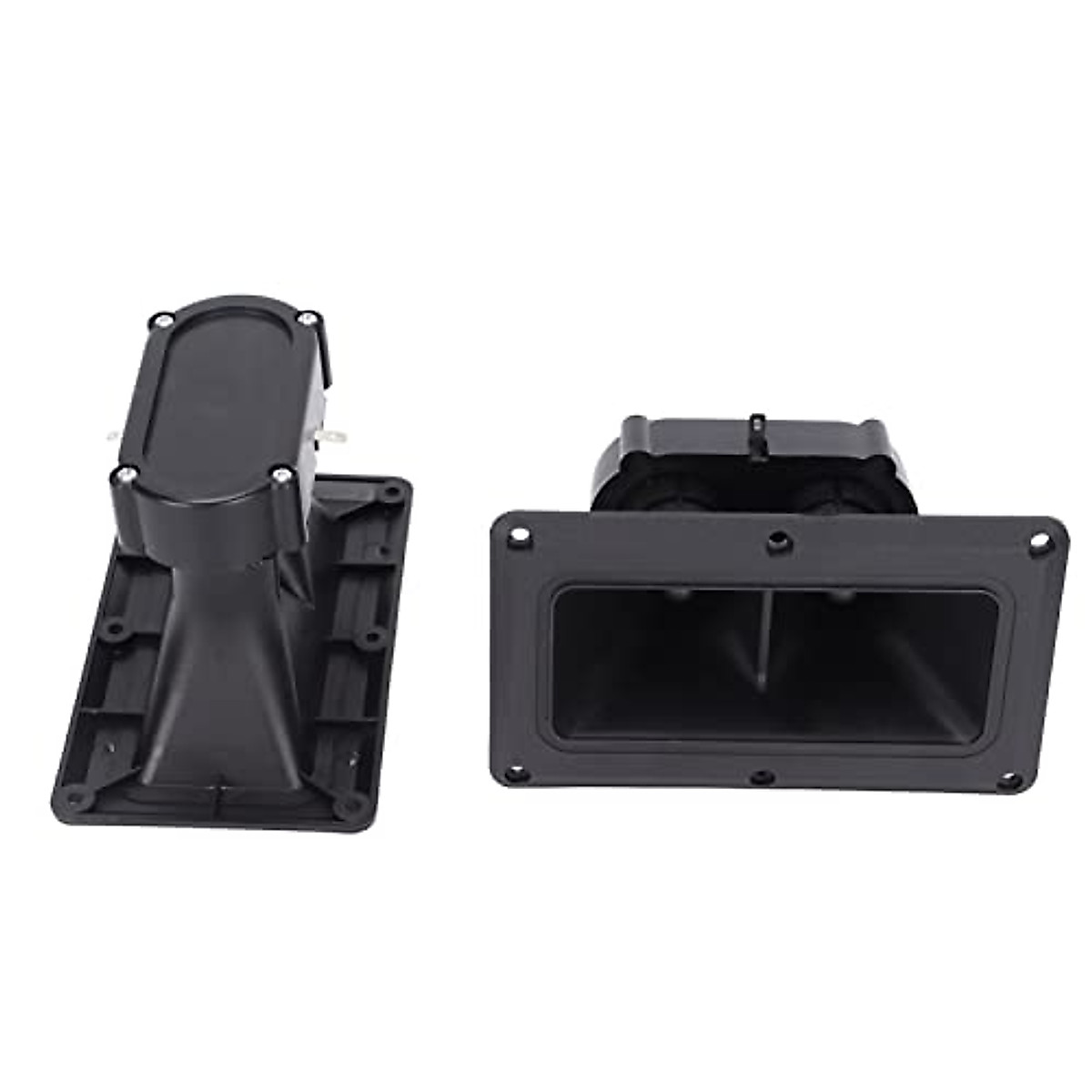 Horn Tweeter 75-150 Watts Dual Drive Ceramic High Sensitivity Piezoelectric Speaker Horn, 2 Piece