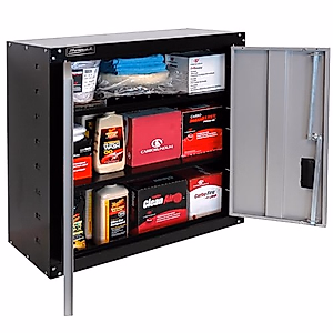 Homak 2 Door Wall Cabinet with 2 Shelves, Steel, GS00727021