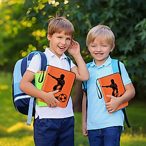 Soccer Card Binder 4-Pocket Trading Card Binder with 400 Card Sleeves Portable Card Album Case for Card Collection Soccer Star Sports Cards Display Case(400 Pocket Soccer)