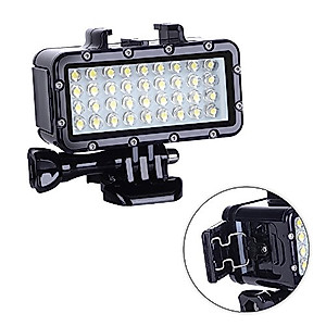 Suptig Diving Light High Power Dimmable Waterproof LED Video Light Fill Night Light Diving Underwater Light Waterproof 147ft for Gopro Hero 11 Hero 10 Hero 9 Hero 8 Hero 7 Hero 5/6/5S/4/3+Action Cam