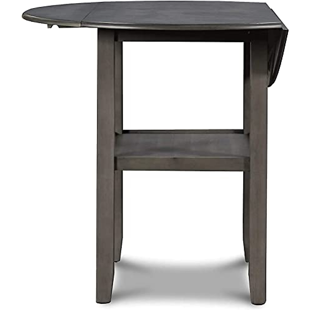 New Classic Furniture Gia Drop Leaf Counter Table with Two Chairs, 42-Inch, 42.25" Set, Grey