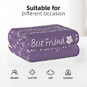 Ujifuis Best Sisters Blanket Gifts from Sister Birthday Gifts from Sister-Gifts for Sisters from Sisters-Big Sister Gift for Little Sister-Birthday Gifts for Sister from Brother 60"x50"（Purple）