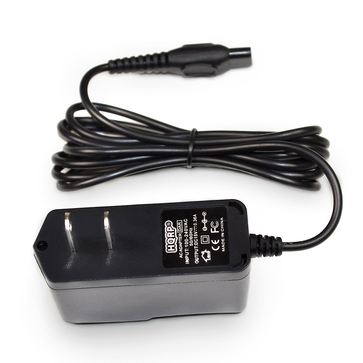 HQRP AC Adapter Power Cord Charger Works with Philips Norelco HQ8505 HQ-8505 272217190075 S3310 CRP136 BT9285 Replacement Plus Cleaning Brush