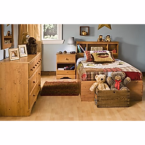 South Shore Little Treasures Bookcase Headboard Country Pine, Coastal