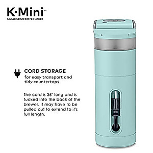 Keurig K-Mini Coffee Maker, Single Serve K-Cup Pod Coffee Brewer, 6 to 12 oz. Brew Sizes, Oasis