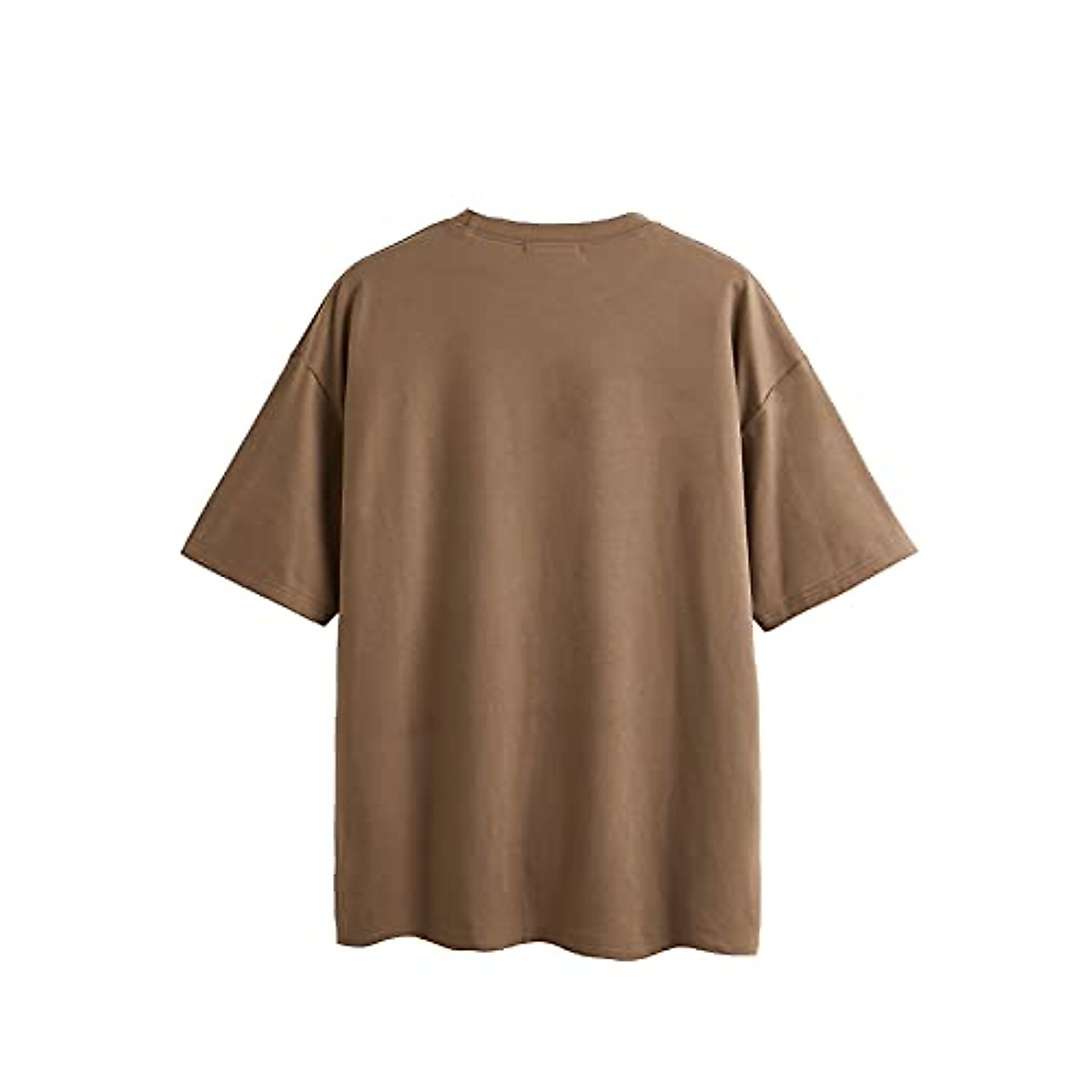 SOLY HUX Women's Cartoon Bear Print Short Sleeve Tee Casual Summer T Shirt Top Mocha Brown L