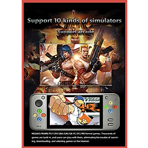 New CZT 5.1 LCD Screen Cool Color Handheld Game Console Multiple simulators Built-in 5000 Games can be archived Support HDMI Output/Video/Music/e-Book/Rechargeable Lithium Battery (Gray)