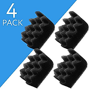 Evergreen Pet Supplies 4-Pack Fluval-Compatible Replacement Foam Filters - Works with 304/305/ 306/404 / 405/406 Aquarium Canister Filter Models - Equivalent to Bio-Foam A237 - by Impresa Products