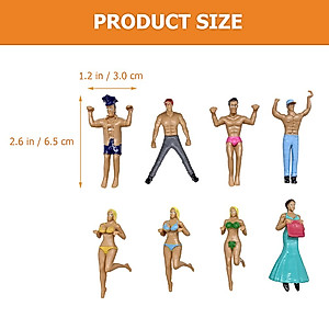 Kisangel 8pcs Miniature Wine Glass Markers Drinking Cup Markers Figures People Edges Doll for Wine Glass Drink Marker