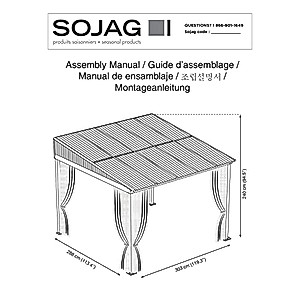 Sojag Pompano 10 Ft. X 10 Ft. Wall Gazebo