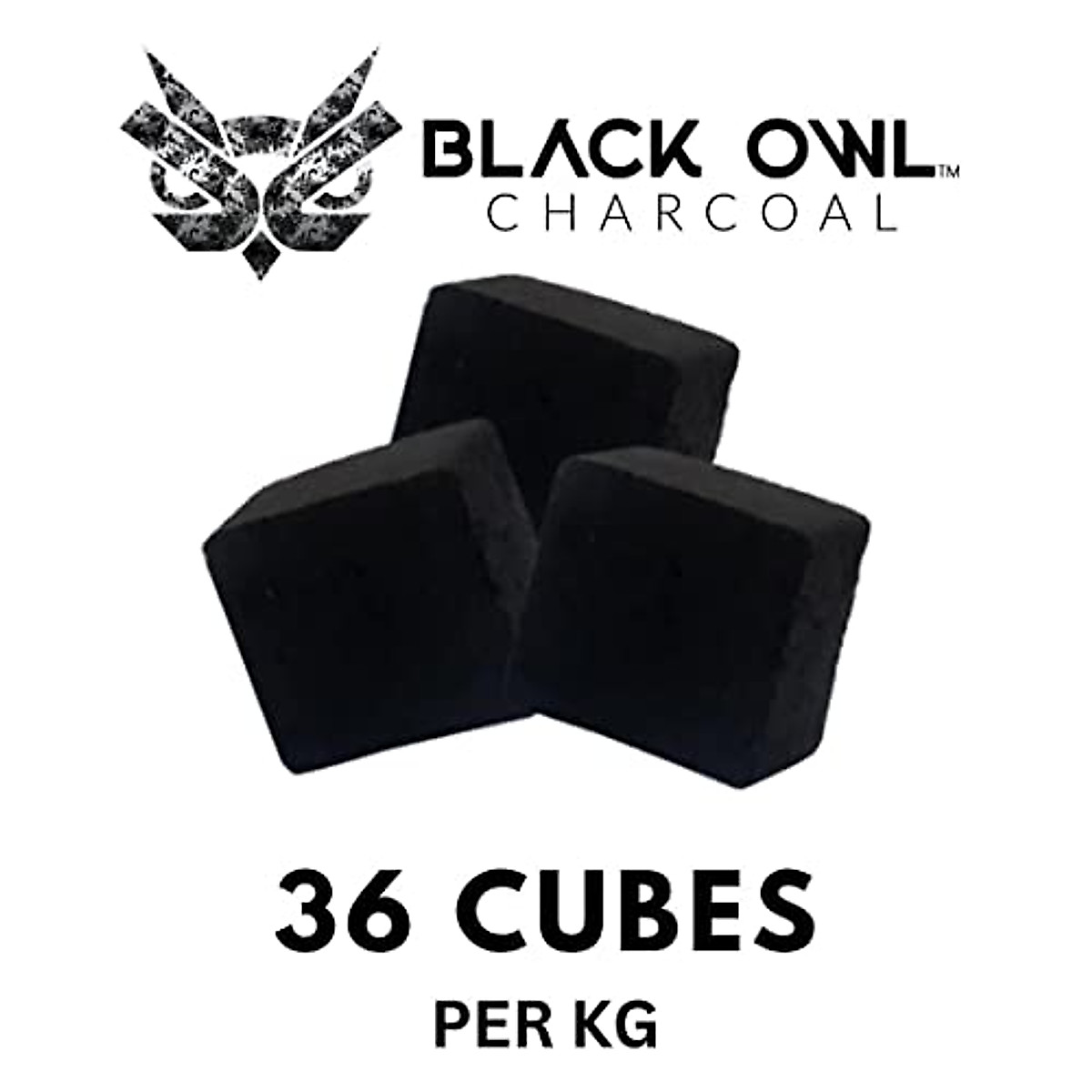 100% Natural Coconut Premium Hookah Shisha Charcoal, 36 XL Cubes, 31x31x31mm, 1Kilo