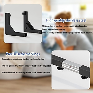 Zsytbyyds All Steel Mobile Base Heavy Duty Furniture Dolly Adjustable Mini Fridge Stand Washing Machine Stand Furniture Dolly for Washer, Refrigerator and Dryer（Black）