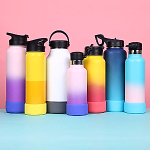 bottlebottle Protective Silicone Sleeve Fit 12-64oz for Hydro Sports,Simple Modern,Takeya,MIRA, Iron Flask and Other Brand Water Bottle, BPA Free Anti-Slip Bottom Sleeve Cover