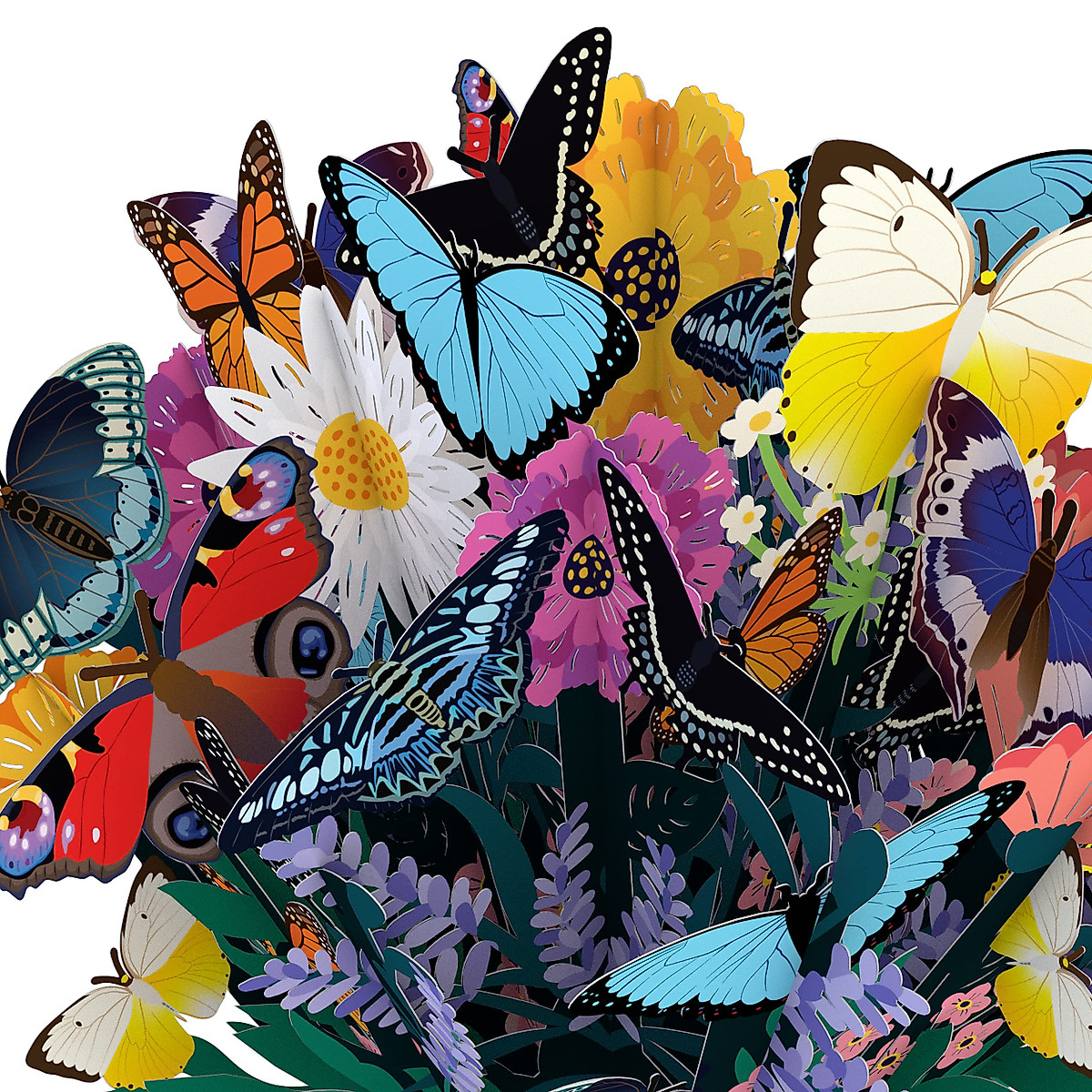 Lovepop Butterfly Paper Flower Bouquet, 3D Pop Up Paper Flowers, Birthday Pop Up Card, Card for Mom, Card for Wife, Anniversary Pop Up Card, 3D Paper Flower Bouquet