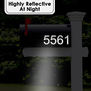 Mailbox Decals Made In USA House Numbers For Mailbox Available In Standard And Reflective Colors 3 4 or 5 inch Mailbox Numbers