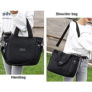 Women's Handbags Shoulder Bags Ladies Casual Top Handle Handbag Shopper Tote Purse Black