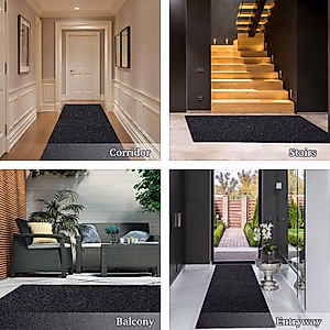 Aminana Custom Sizes Runner Rug 2ft x 6ft Indoor Outdoor Utility Carpet Runner,Area Rugs with Non-Slip Rubber Backing for Hallway Kitchen Entryway Balcony Garage Stair Laundry Room Bathroom