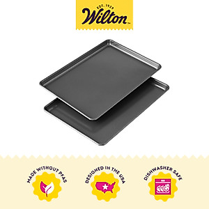 Wilton Easy Layers Sheet Cake Pan, 2-Piece Set, Rectangle Steel Sheet Pan