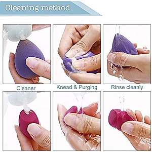 Miss Gorgeous London Makeup Sponge Set Blender Beauty Foundation Blending Sponge - Multi-colored 6 Pieces