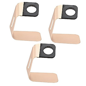 Charging Base 3pcs Gold Brackets Cable for Reloj Stand Holder Support Compatible with Apple Base Charging Smart Replacement Aluminium Watch Metal Dock Charger Alloy Watches Cradle