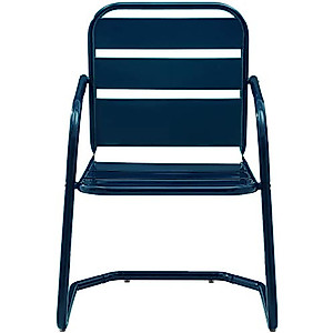 Crosley Furniture CO1030-NV Brighton Retro Metal Chair, Navy