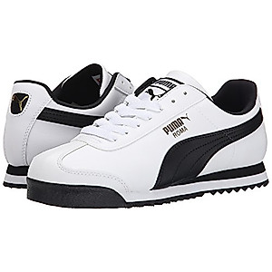 PUMA Men's ROMA BASIC Sneaker, white-black, 13