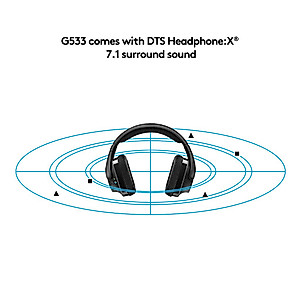 Logitech G533 Gaming Headset wireless, 981-000634