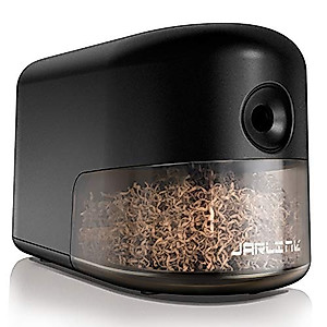 JARLINK Electric Pencil Sharpener, Heavy Duty Pencil Sharpeners for 6-8mm No.2/Colored Pencils, Wall Industrial Pencil Sharpener with Stronger Helical Blade in Classroom/Office/Home (Black)