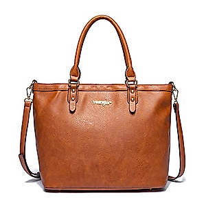 Wrangler Oversized Concealed Carry Crossbody Tote with Adjustable Shoulder Strap and Zippers