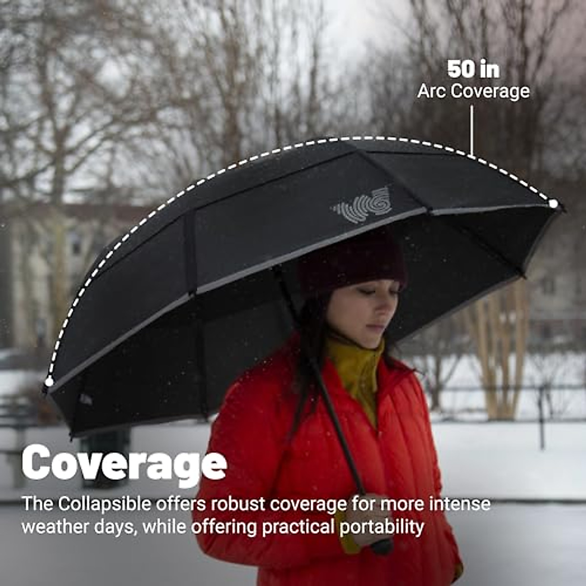 Weatherman Umbrella - Premium Collapsible Small Travel Umbrella Compact - Windproof Umbrella Resists Up to 55 MPH Winds - Travel Umbrellas for Rain, Wind, Backpack, Car Umbrella - Portable Compact Umbrella Easy Auto Open w/ Strong Fiberglass Frame - Foldi