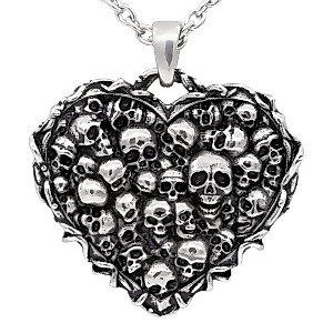Controse Silver-Toned Stainless Steel Captivated Souls Heart Necklace