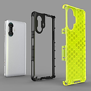 Pzwoxukhov Compatible with Redmi K40 Gaming / K40 Gaming Edition Case Cover,Compatible with Xiaomi Poco F3 GT Honeycomb Anti-Drop Shock-Absorbing Case White