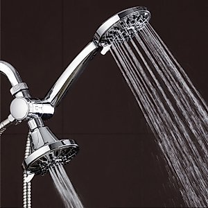 AquaDance Total Chrome Premium High Pressure 48-setting 3-Way Combo for The Best of Both Worlds – Enjoy Luxurious 6-setting Rain Shower Head and 6-Setting Hand Held Shower Separately or Together